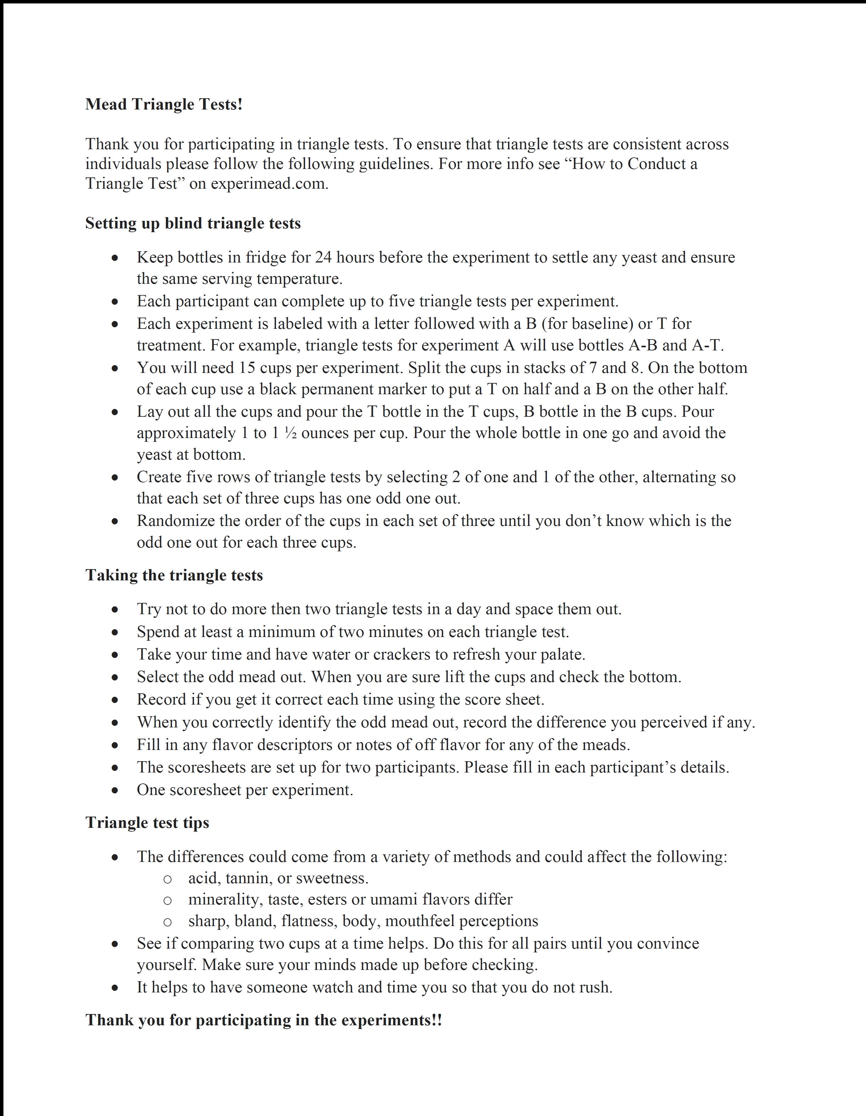 Acid Additions in a Traditional Mead | Experimeads